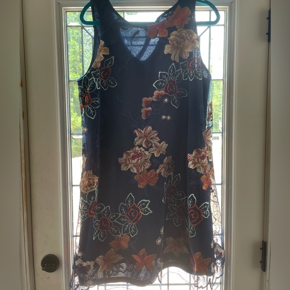 Beige by eci | Dresses | Beige By Eci Embroidered Sleeveless Dress ...